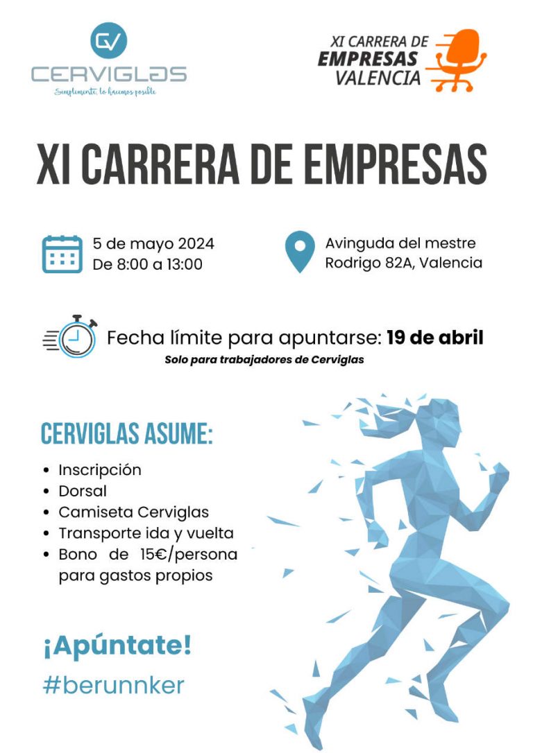 Cerviglas participa en la XI Carrera de Empresas de Valencia - Cerviglas